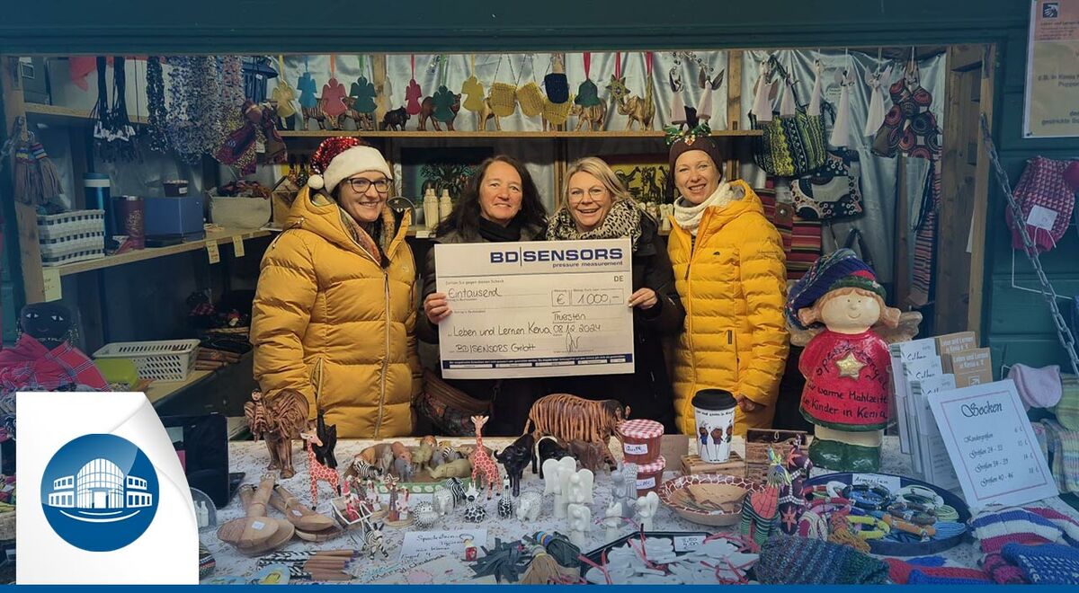 Handover of donation check from BD|SENSORS